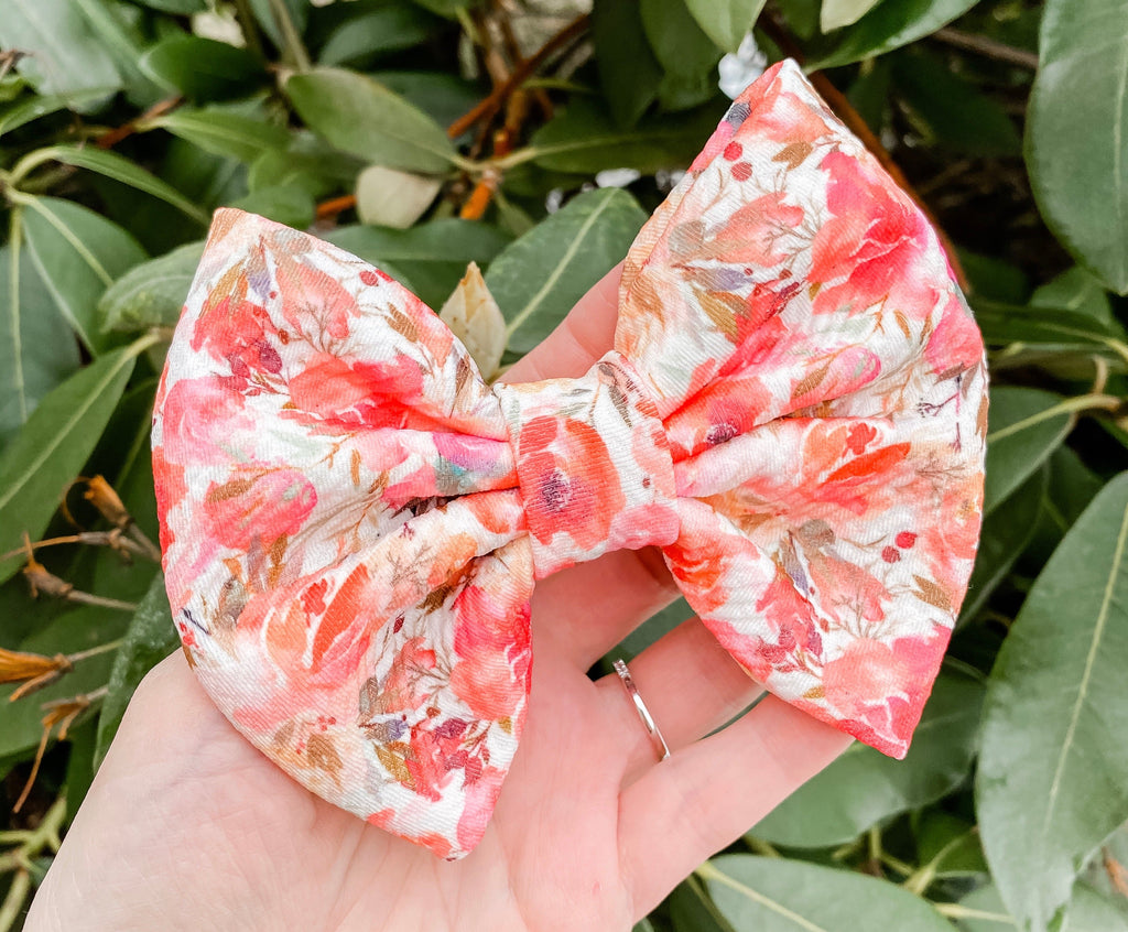 Watercolor Sachet Floral Liverpool Fabric Bow Headband | Hair Clip ...